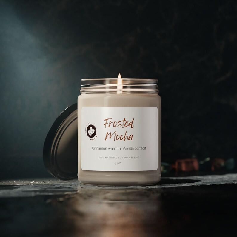Frosted Mocha Iced Coffee Theme Candle, Iced Coffee Vanilla, Coffee ...