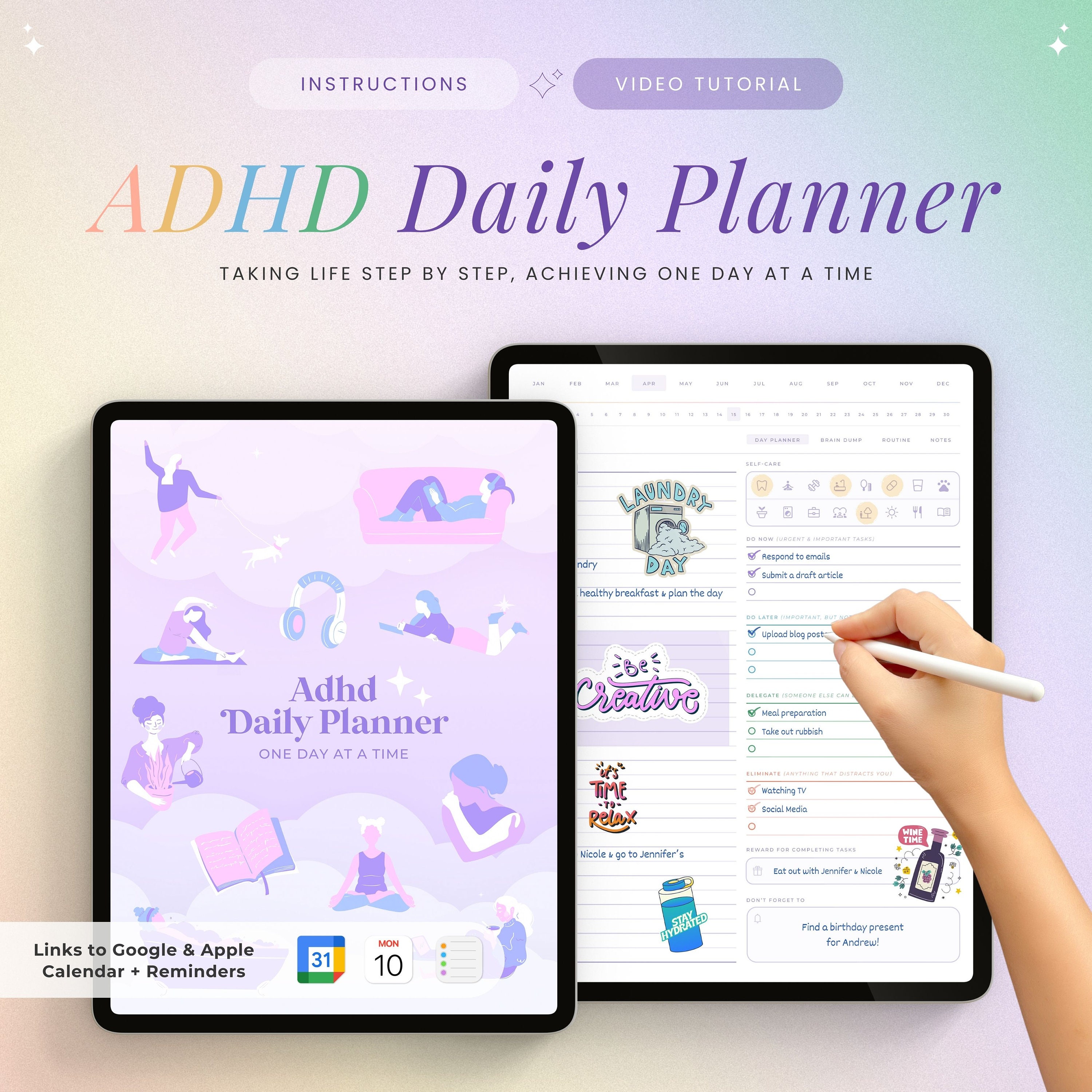 ADHD Planner, ADHD Digital Planner ADHD Digital Planner Adult, Adhd ...