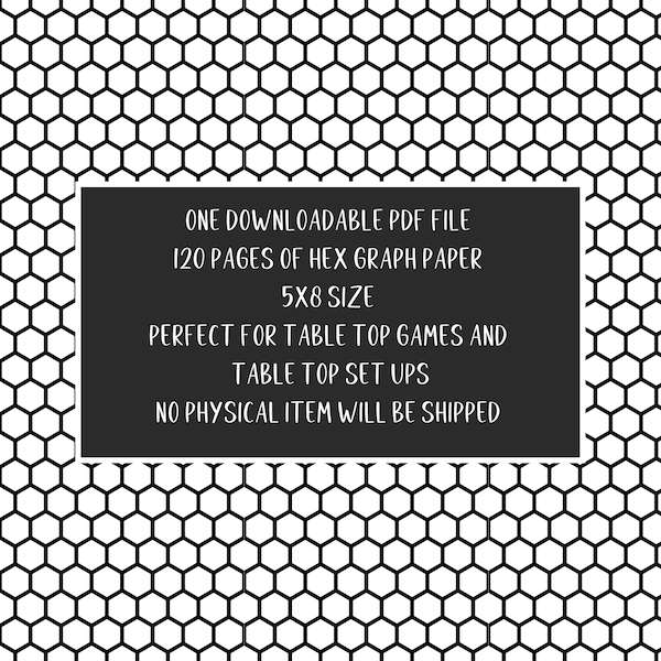 Hexagon Graph Paper - Etsy