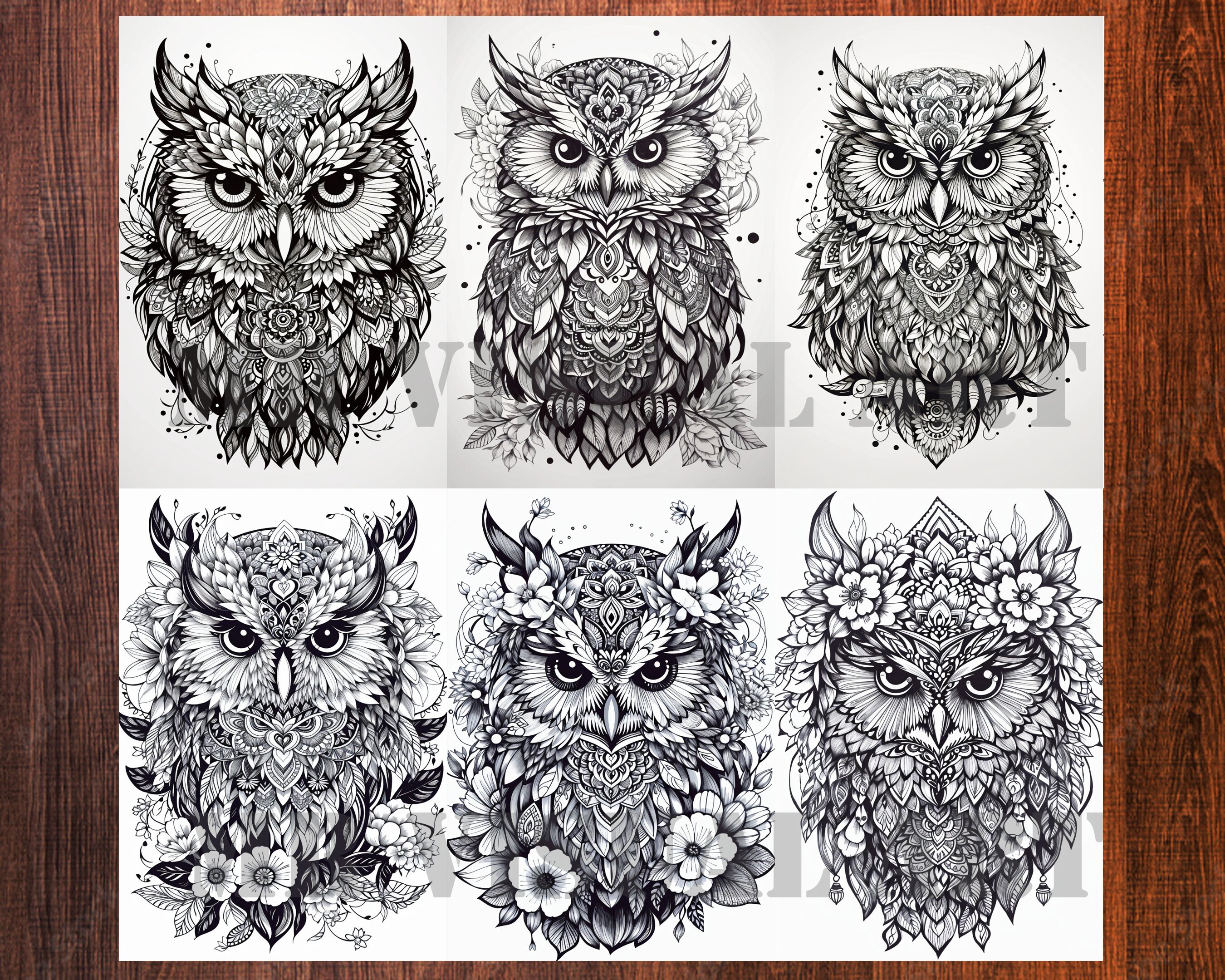 Owl Mandala Coloring Page, Adults Kids Instant Download Animal Coloring ...
