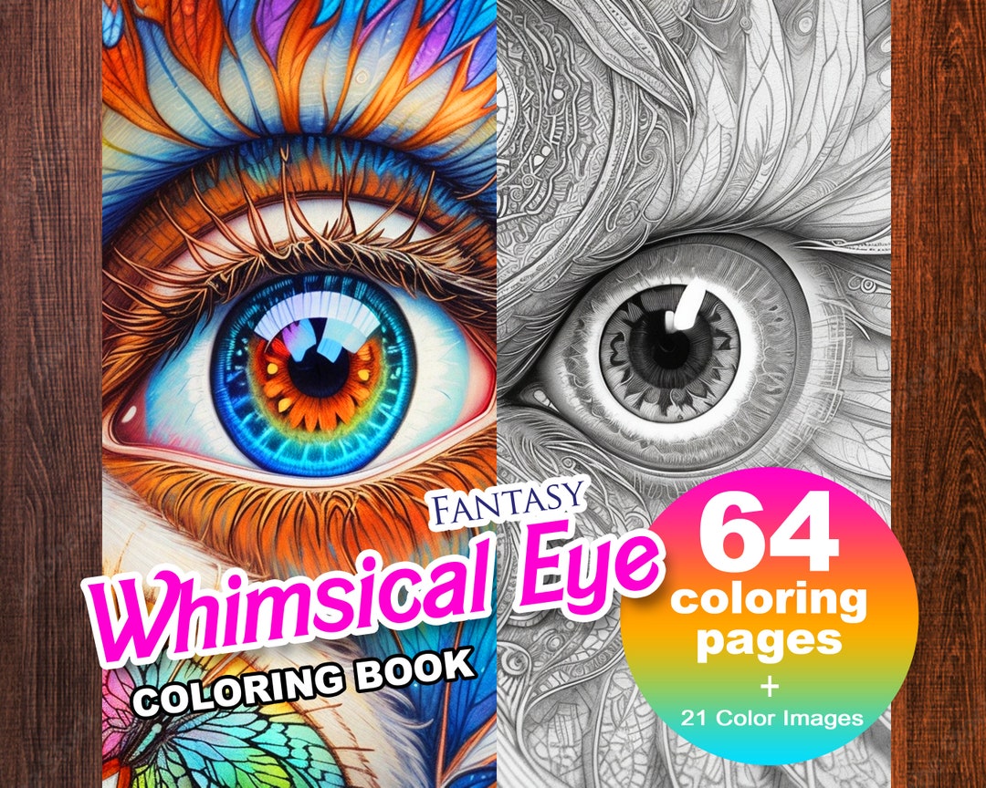 Fantasy Whimsical Eye Coloring Book Coloring Pages, Coloring Page Art ...