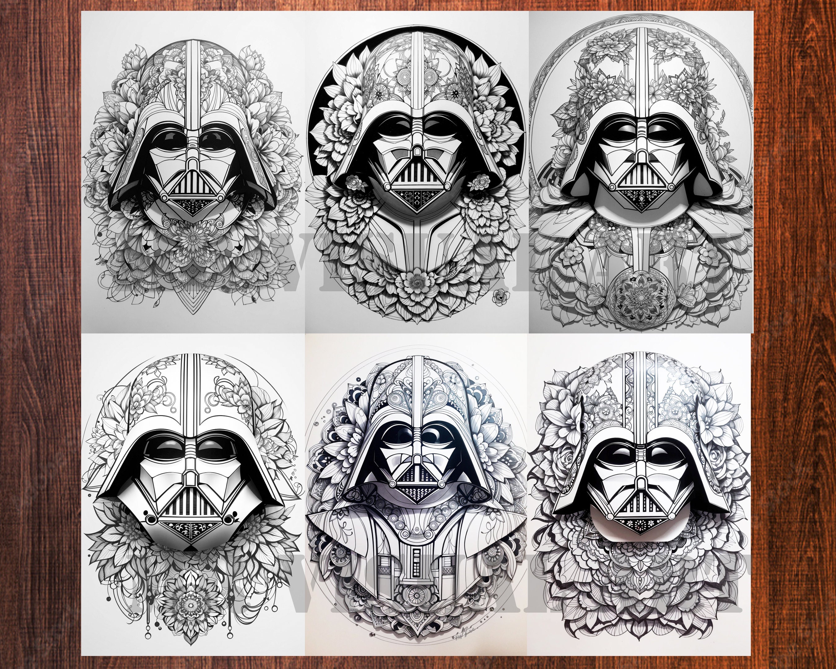 Darth Vader Coloring Page, Adults + Kids- Instant Download Animal ...