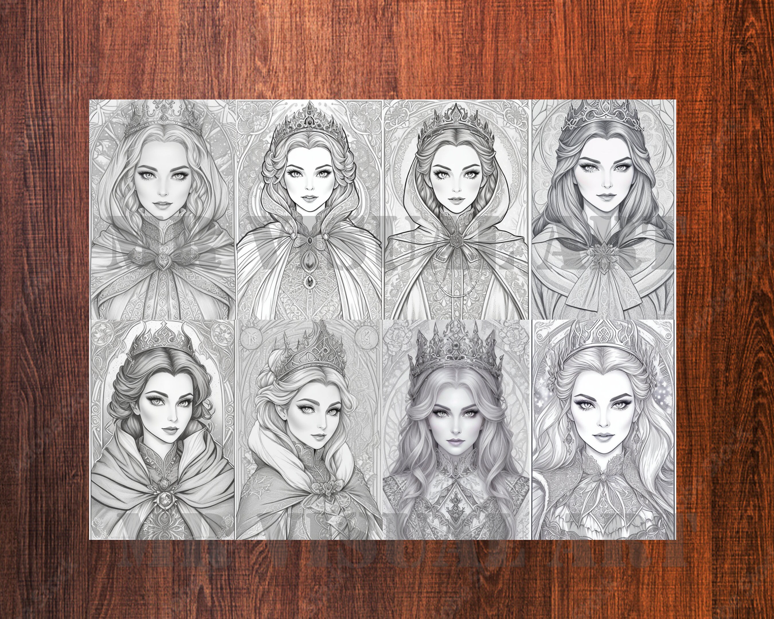 The Snow White and Evile Queen Anime Coloring Book, Adults Kids Instant ...