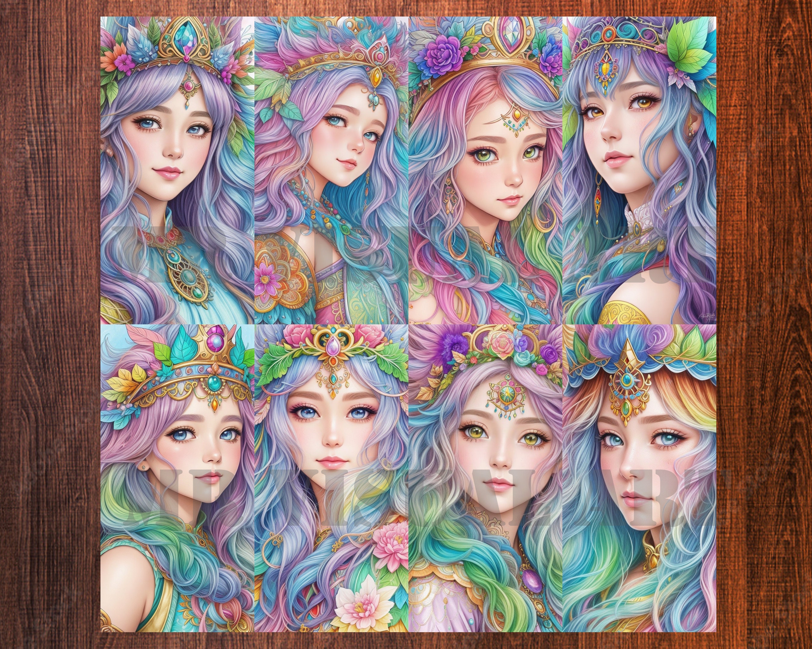 Fantasy Druid Goddess Anime Coloring Book Adults Kids - Etsy