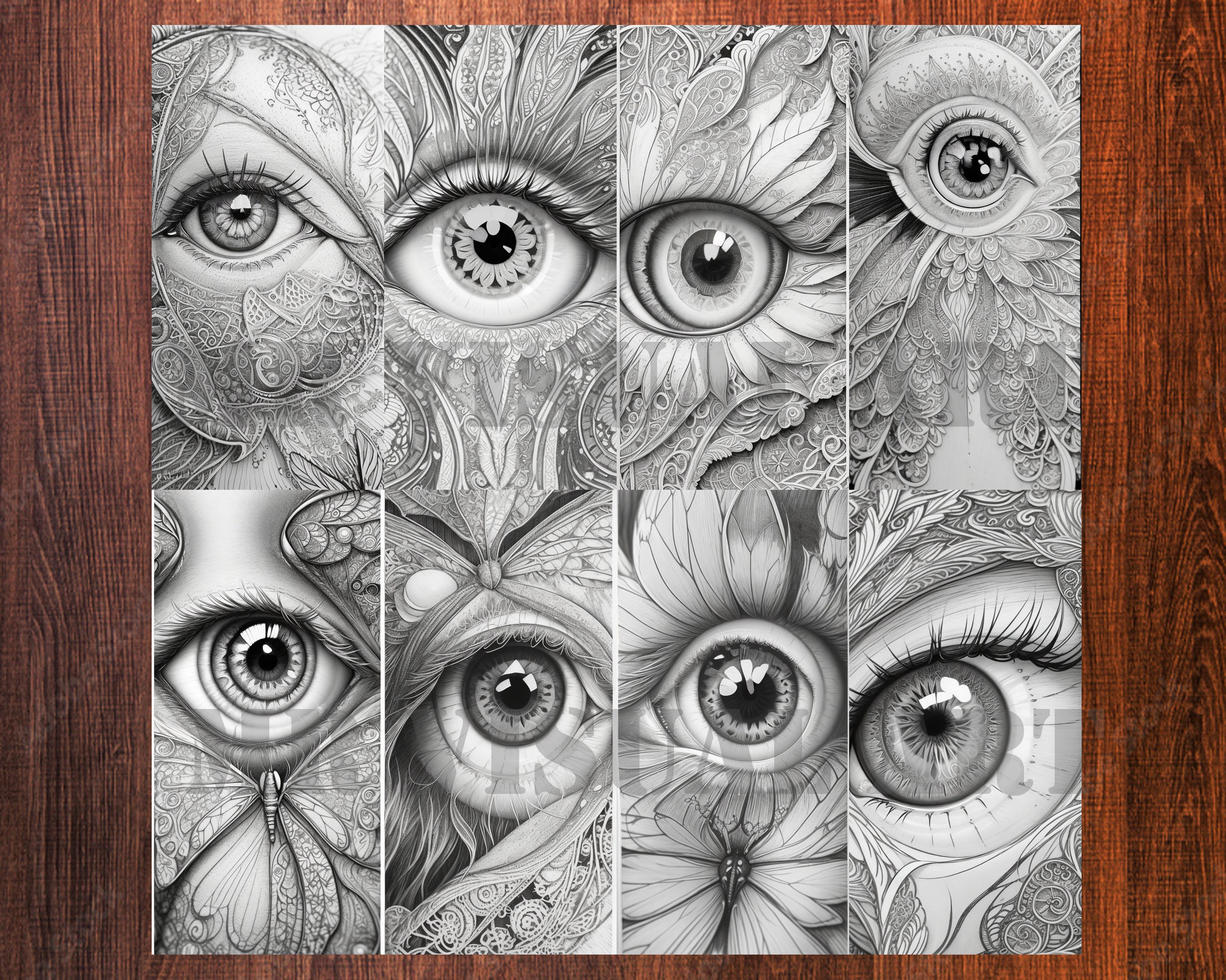 Fantasy Whimsical Eye Coloring Book Coloring Pages, Coloring Page Art ...