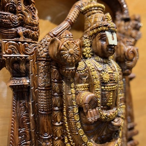 Perumal Hand-carved Wooden Sculpture medium Size - Etsy