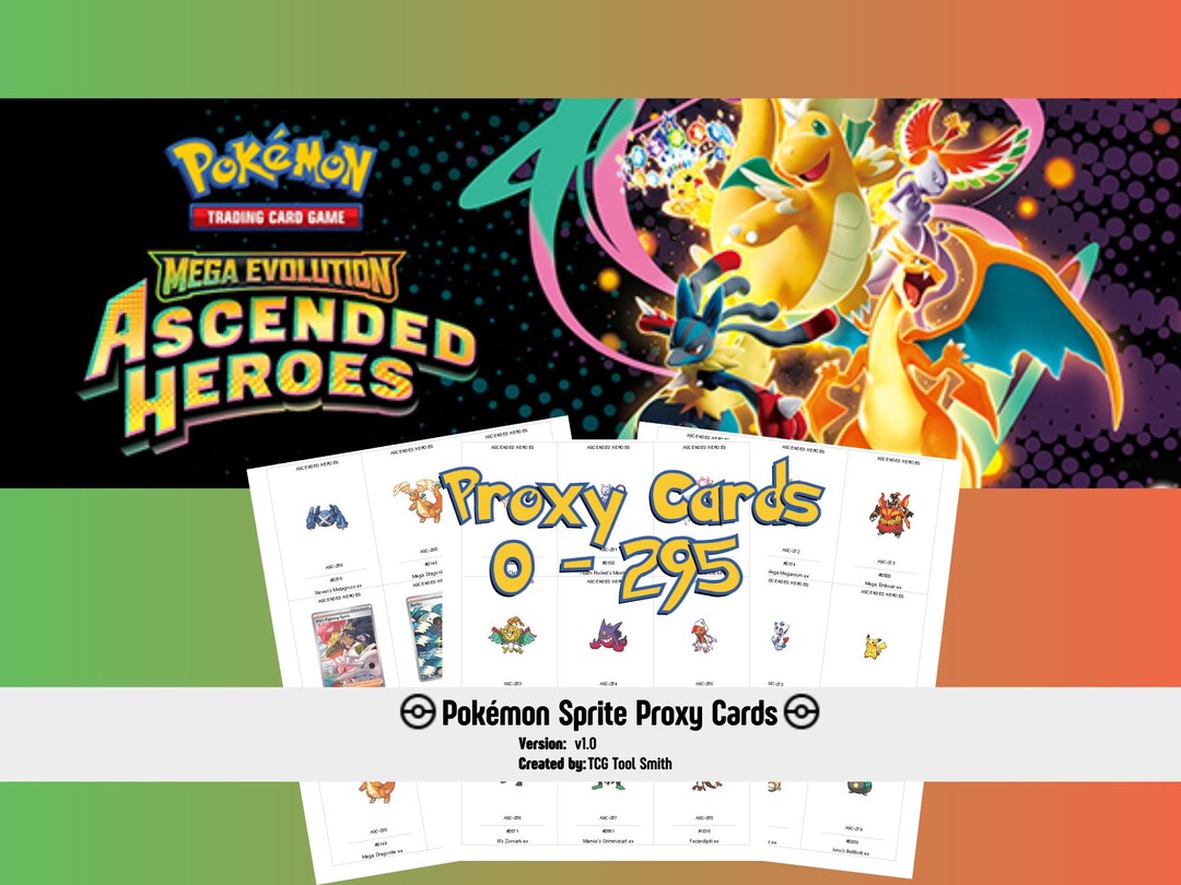 Pokémon Ascended Heroes Placeholder Cards | Game Sprite Proxies ...