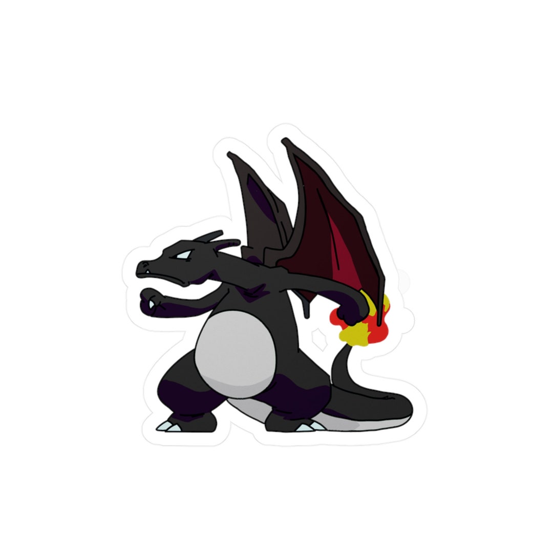 Minimalist Mad Shiny Charizard Kiss-cut Vinyl Decals Pokémon Gen 1 ...