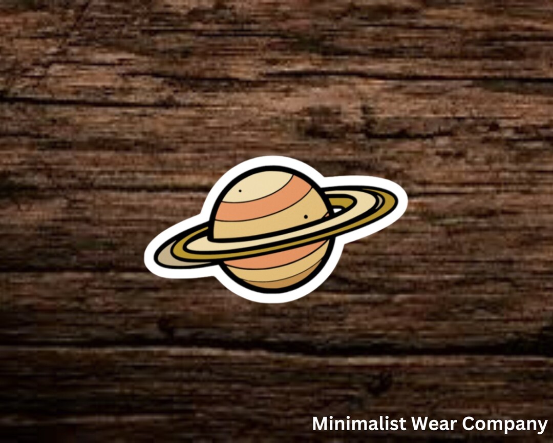 Minimalist Solar System Planet Saturn Kiss-cut Vinyl Decals, Gas Giant ...