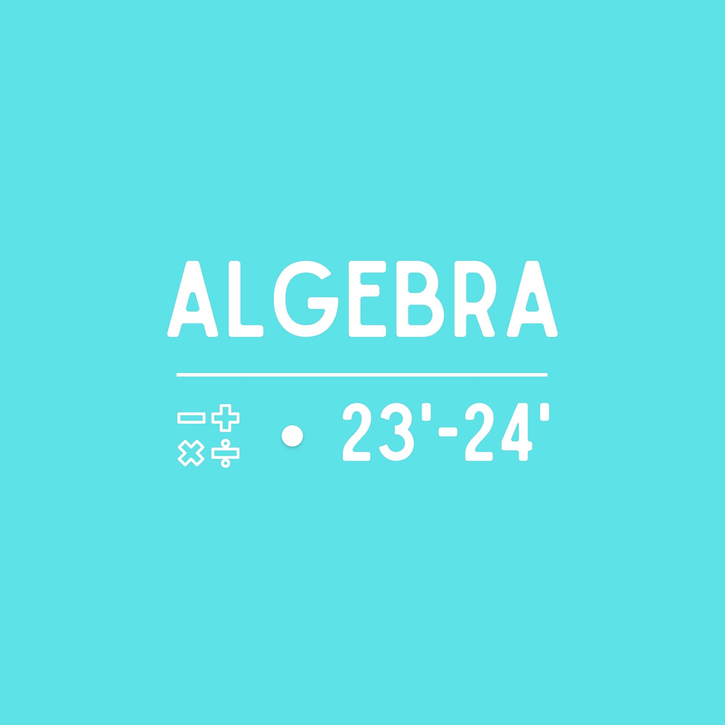 23' - 24' Minimalist Algebra Label for PDF, Folders, Binders | Simple ...