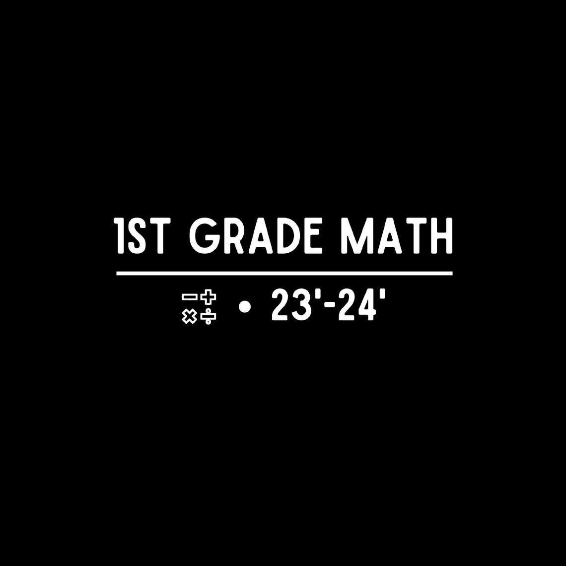23' 24' Minimalist 1st Grade Math Label for PDF, Folders, Binders ...