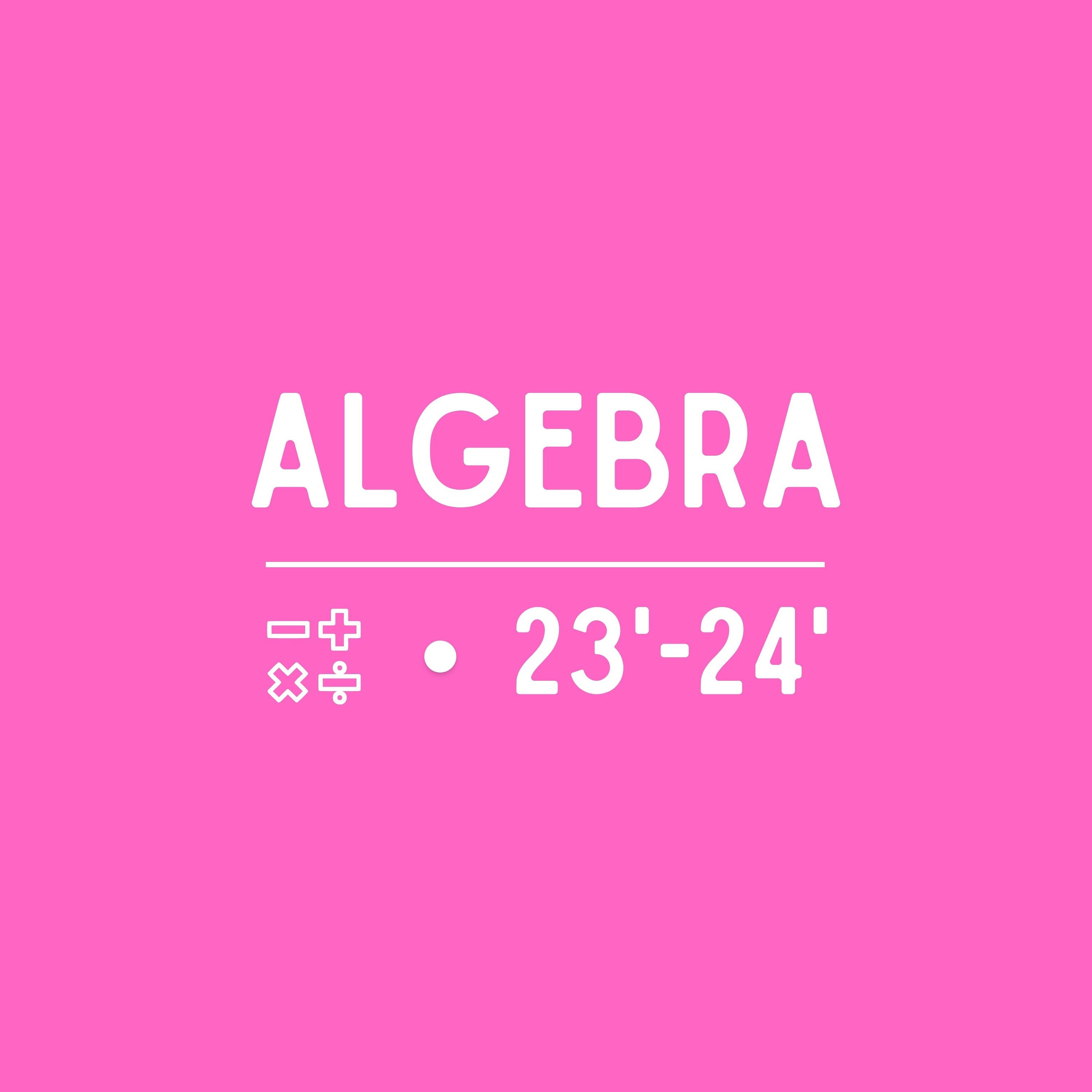 23' 24' Minimalist Algebra Label for PDF, Folders, Binders Simple PNG ...