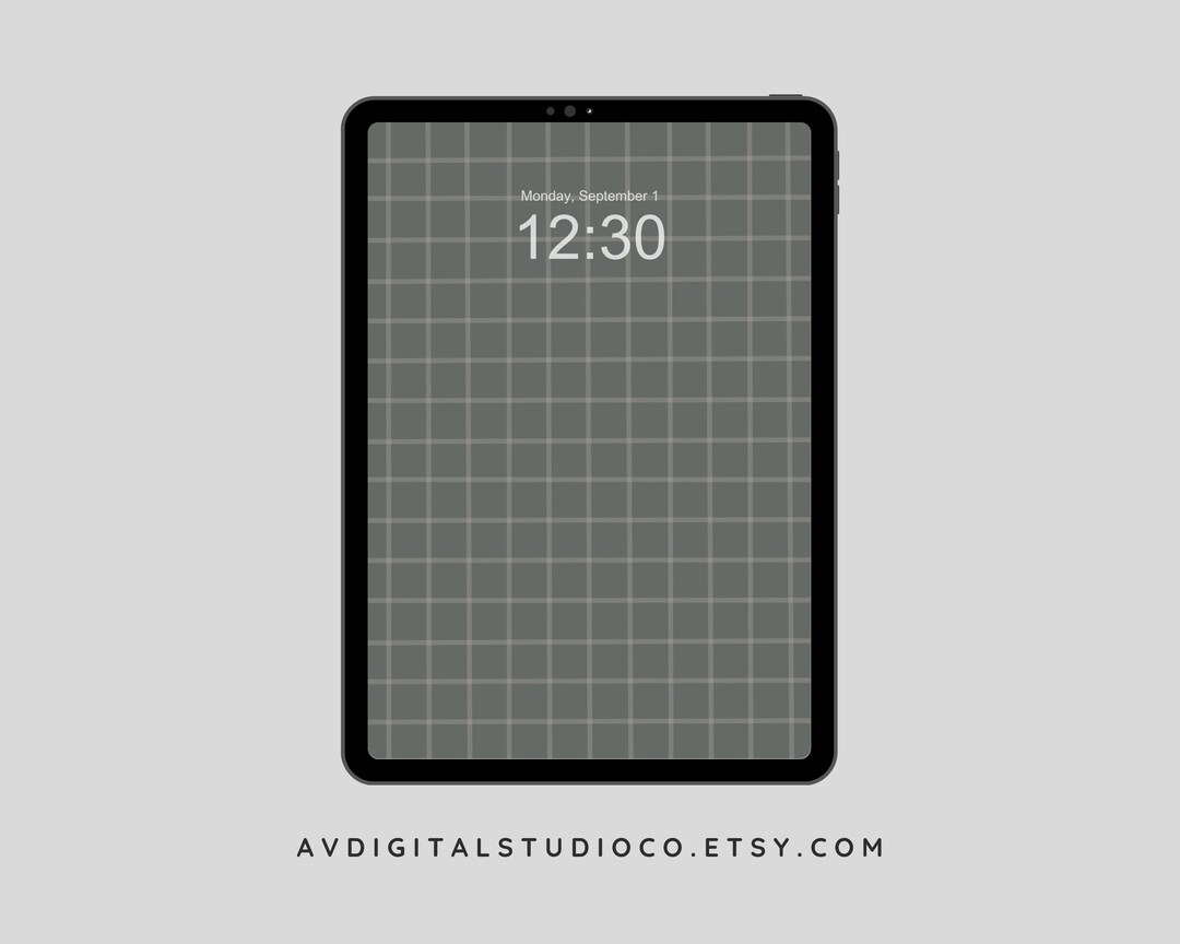 Checkered Tablet Wallpaper Home Screen Lock Screen Neutral Minimal ...