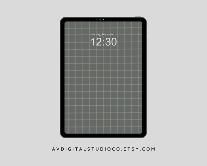 Checkered Tablet Wallpaper Home Screen Lock Screen Neutral Minimal ...