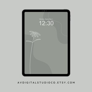 Daisies Tablet & iPad Wallpaper Home Screen Lock Screen Floral Minimal ...