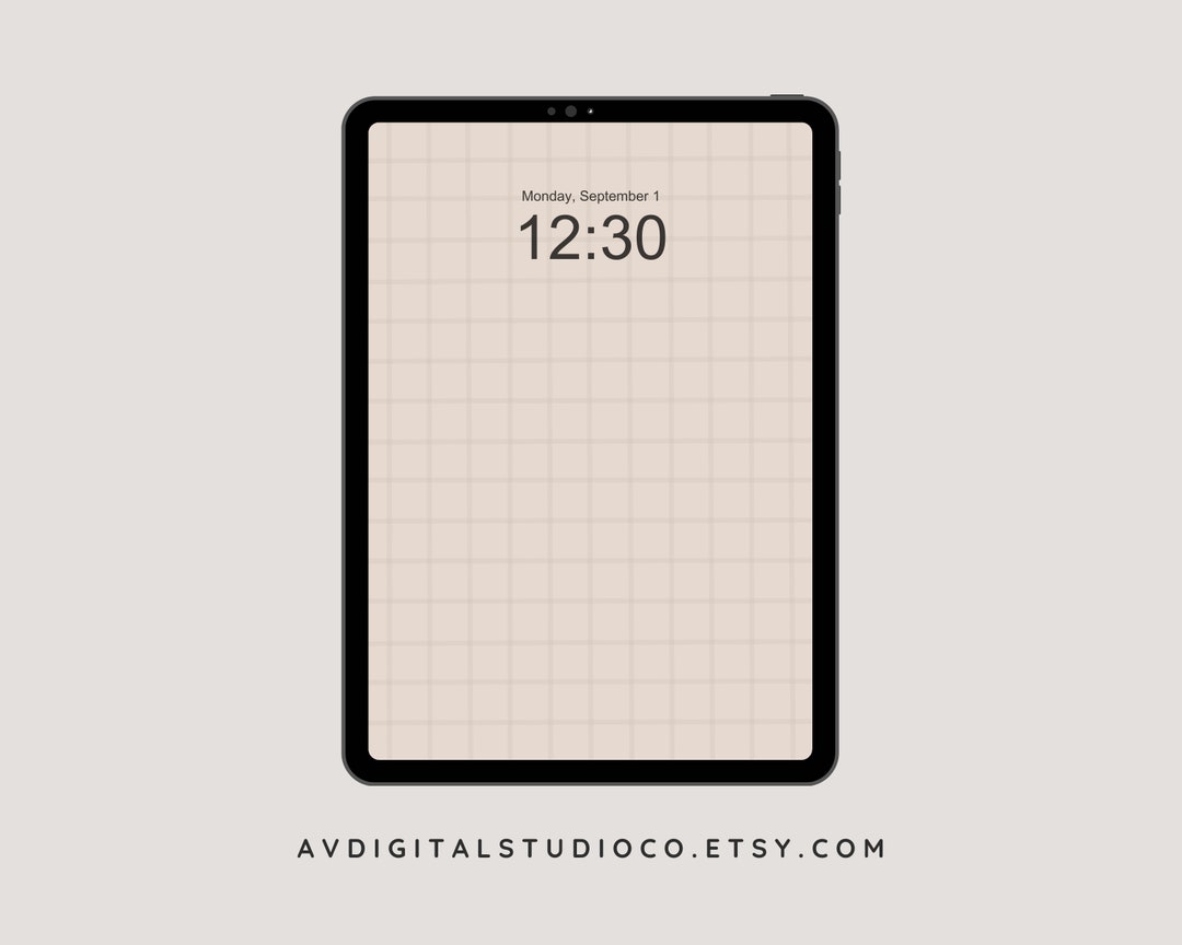 Checkered Tablet Wallpaper Home Screen Lock Screen Neutral Minimal ...