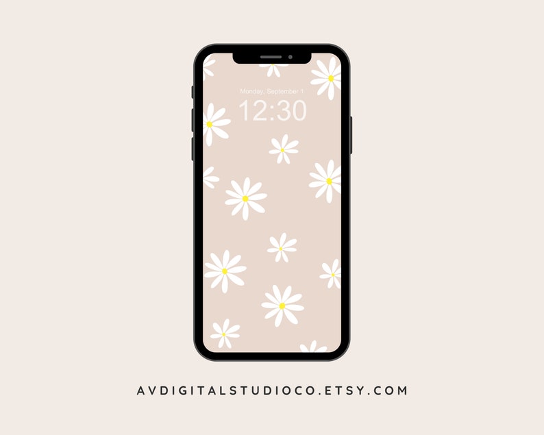 Daisy Phone Wallpaper Home Screen Lock Screen Floral - Etsy