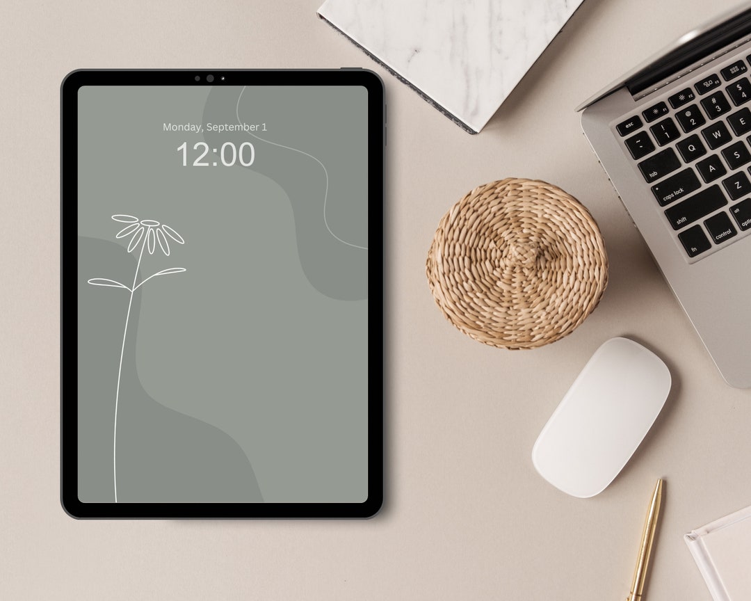 Daisies Tablet & iPad Wallpaper Home Screen Lock Screen Floral Minimal ...