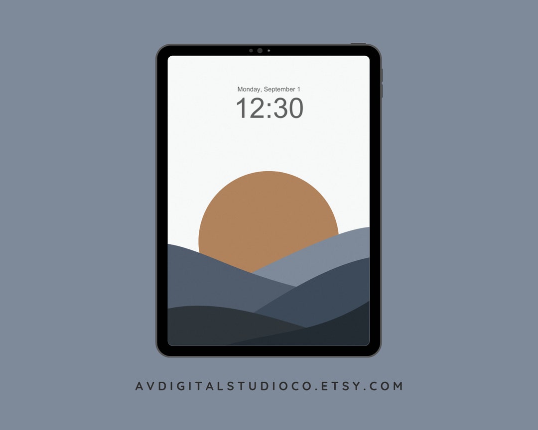 Abstract Sunset Tablet Wallpaper Home Screen Lock Screen Neutral ...