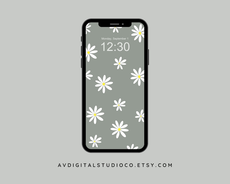 Daisy Wallpaper for iPhone & Android Home Screen Lock Screen Floral ...