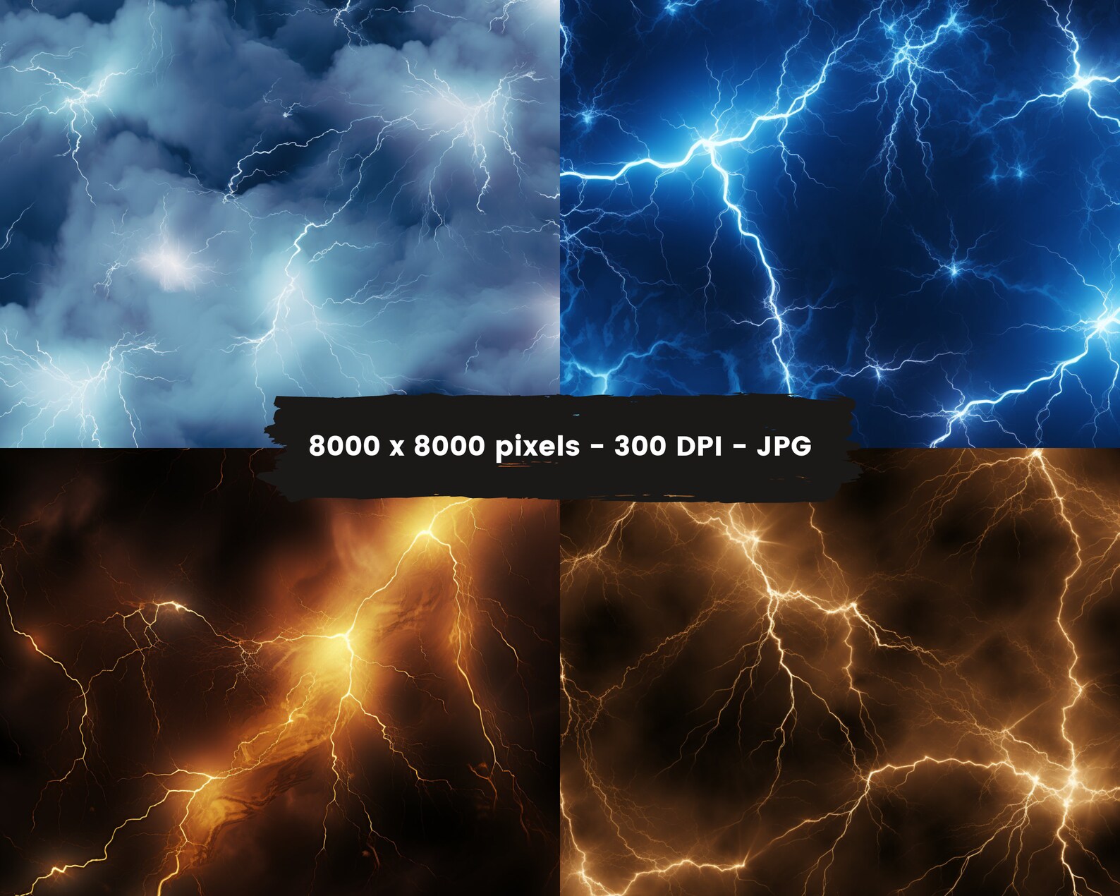 Lightning Digital Backdrops, 8 Superhero Background Overlays, Sports ...