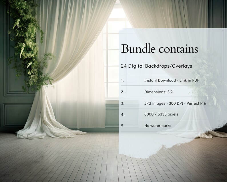 24 Maternity Floral Digital Backdrops, Stunning Maternity Photoshoot ...