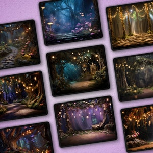 Enchanted Forest Digital Backdrops, Magical Background for Children ...