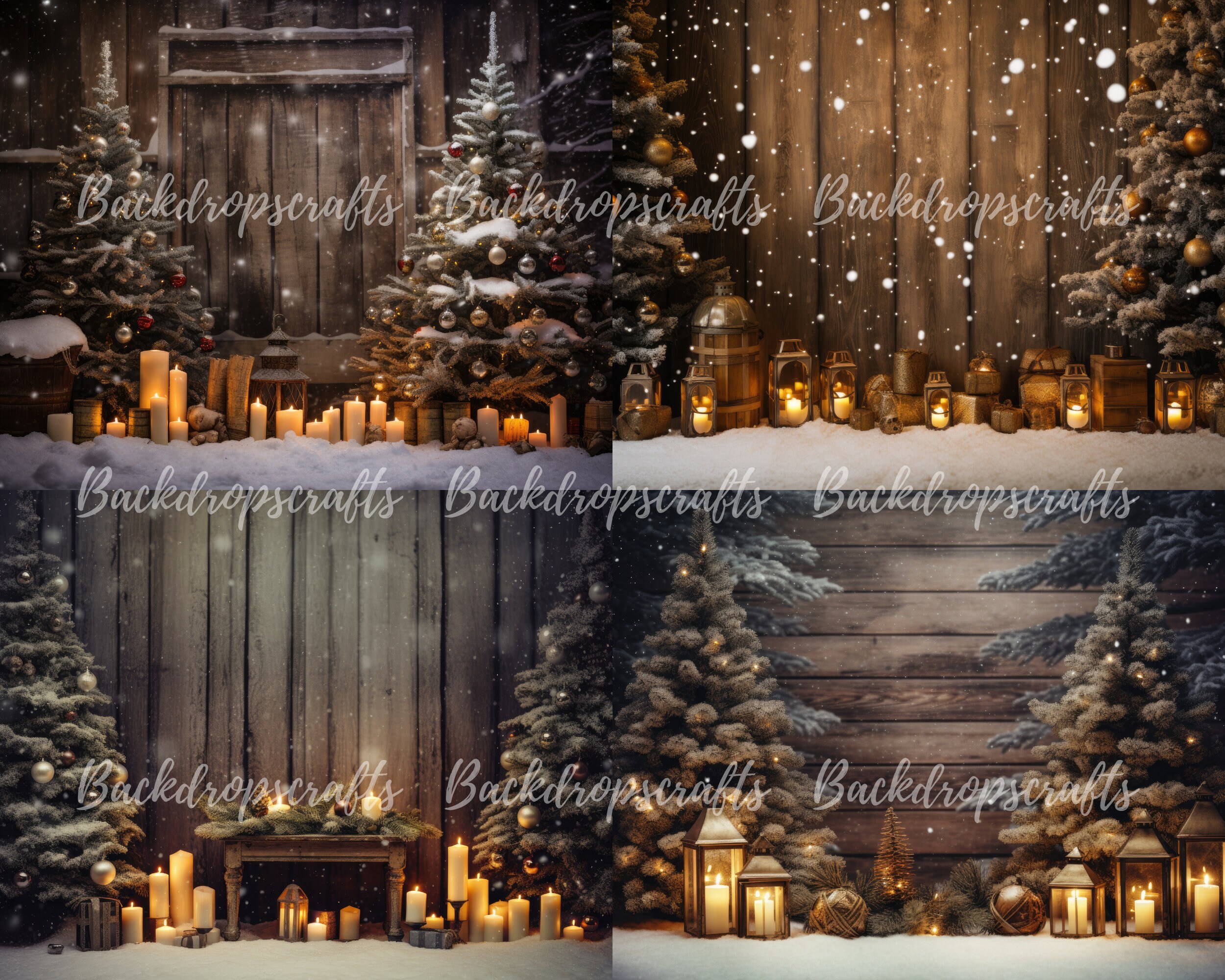 8 Photography Digital Background Winter Christmas Tree - Etsy