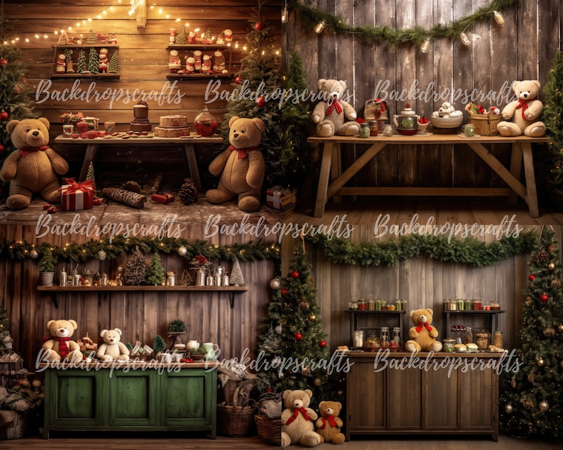 8 Christmas Digital Background Photography Cute Christmas - Etsy