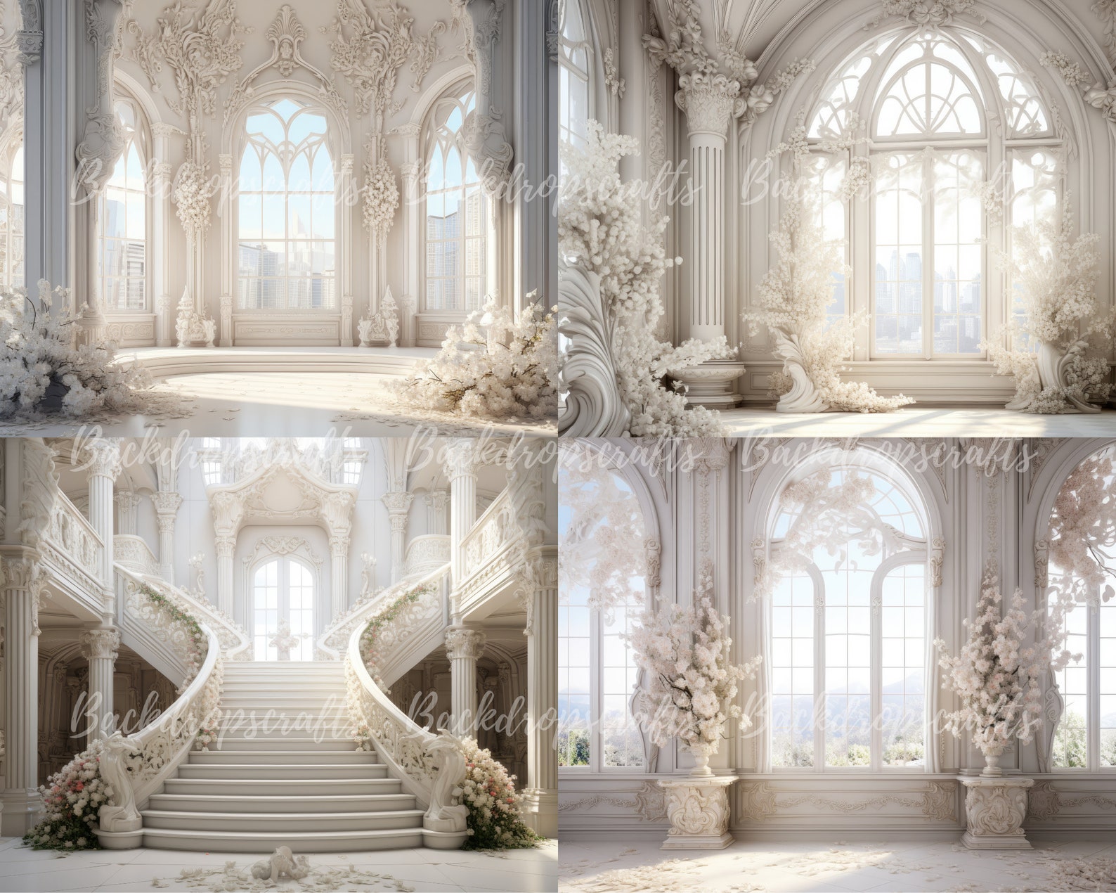 16 Digital Backdrops Elegant White Room Backgrounds - Etsy