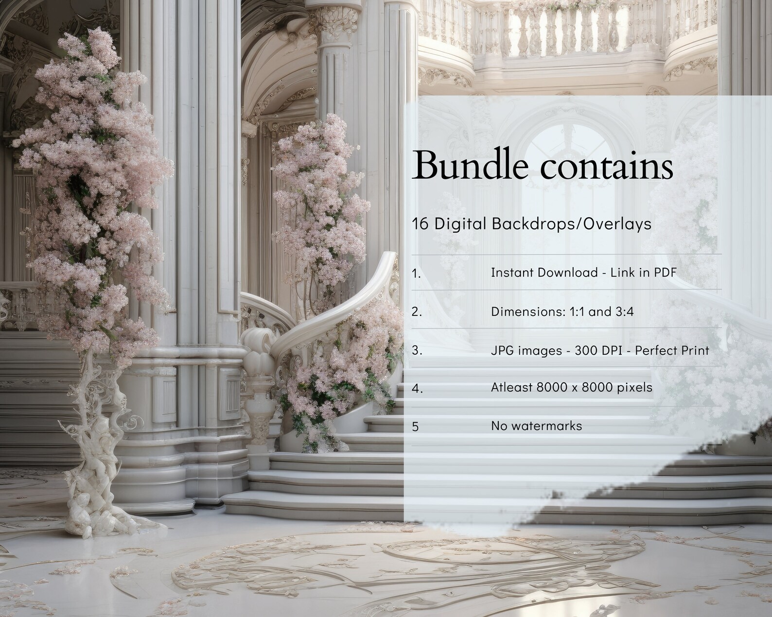 16 Digital Backdrops Elegant White Room Backgrounds - Etsy