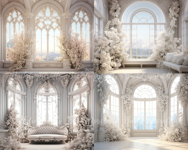 16 Digital Backdrops Elegant White Room Backgrounds - Etsy