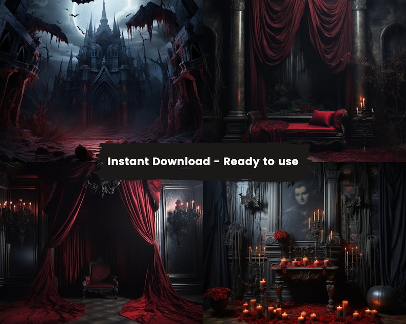 Vampire Digital Backdrops Dark Room Photography for - Etsy
