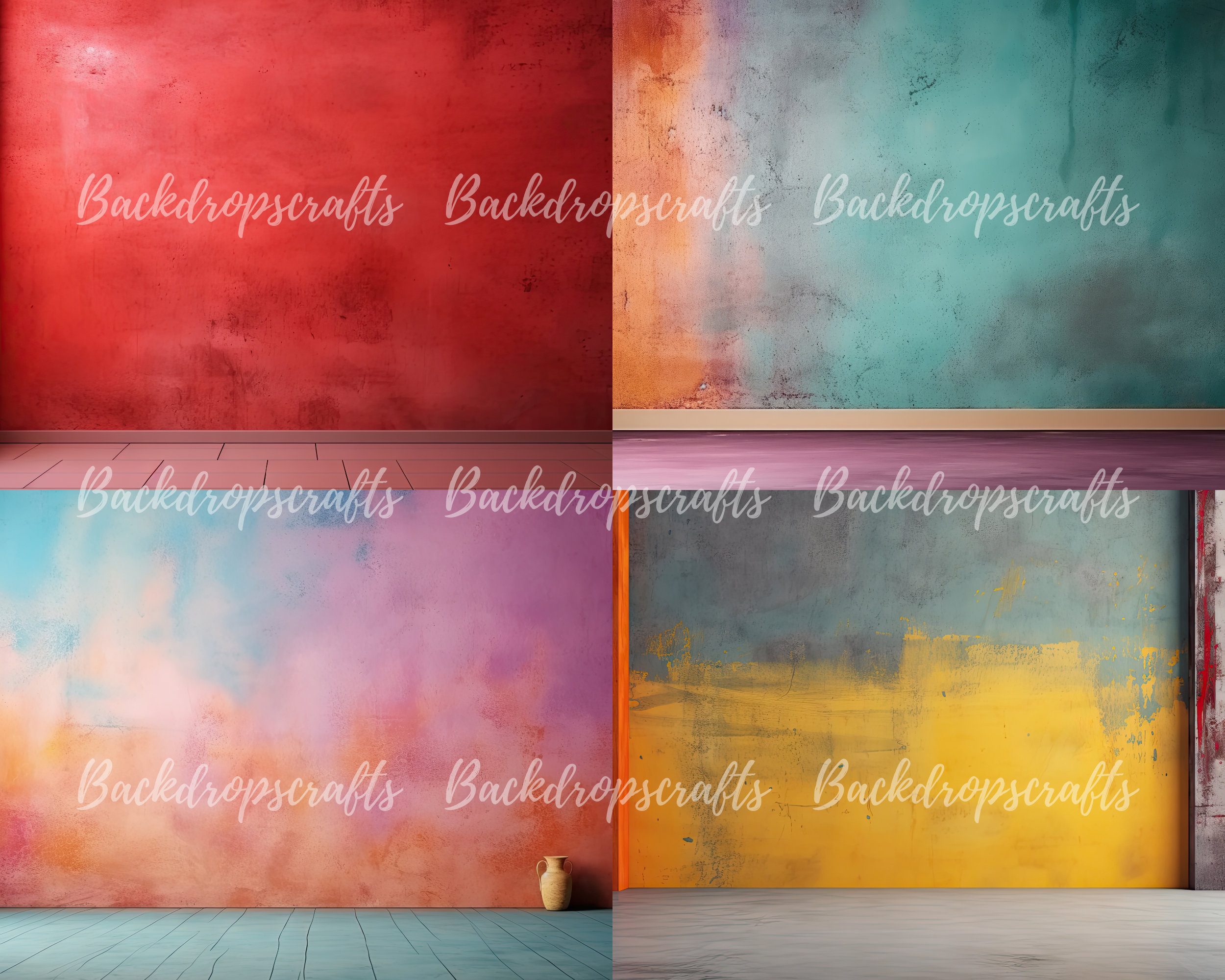 16 X Studio Digital Backdrops Paint Studio Concrete Room - Etsy