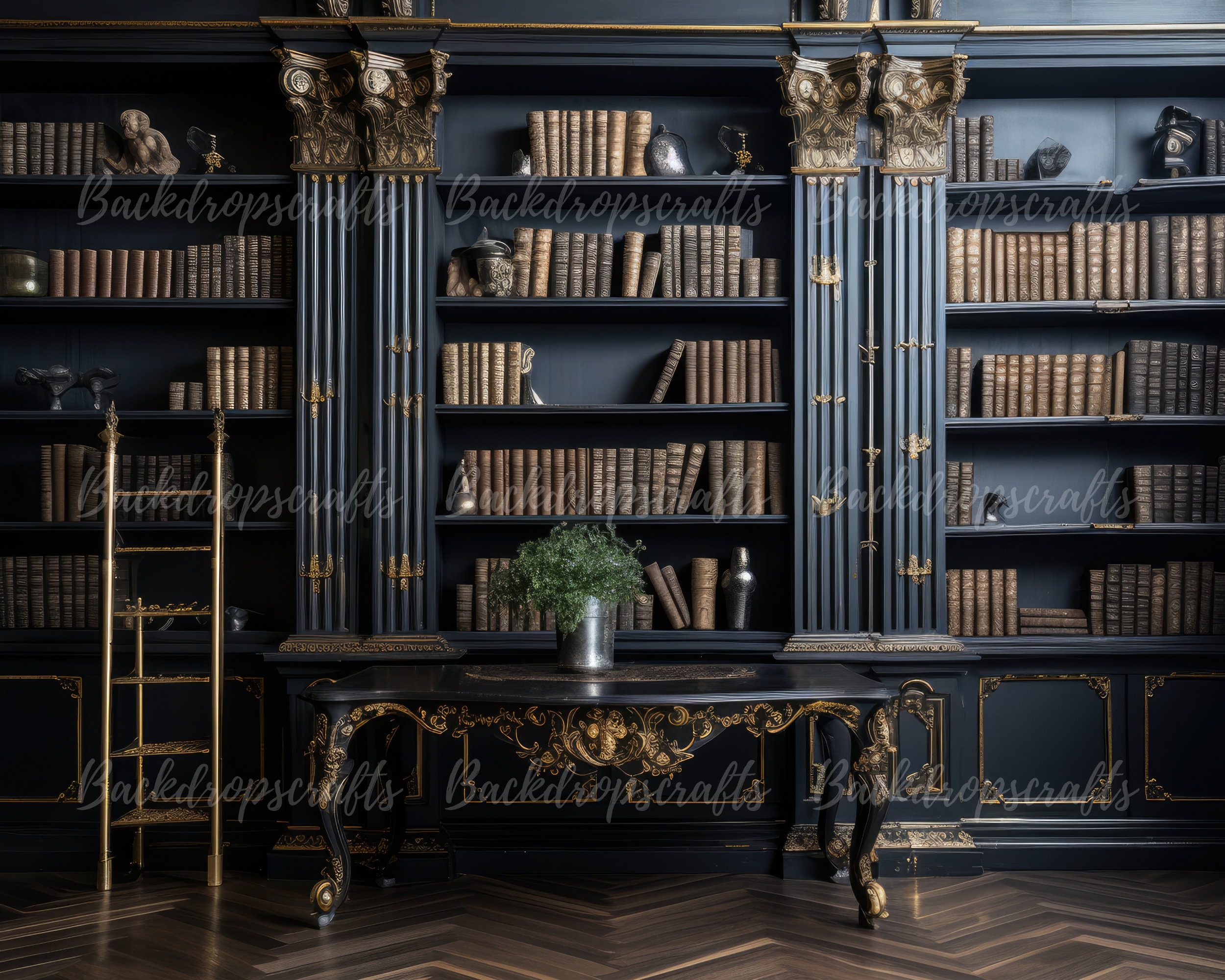 12 Zoom Background Dark Library Virtual Zoom Backdrop - Etsy