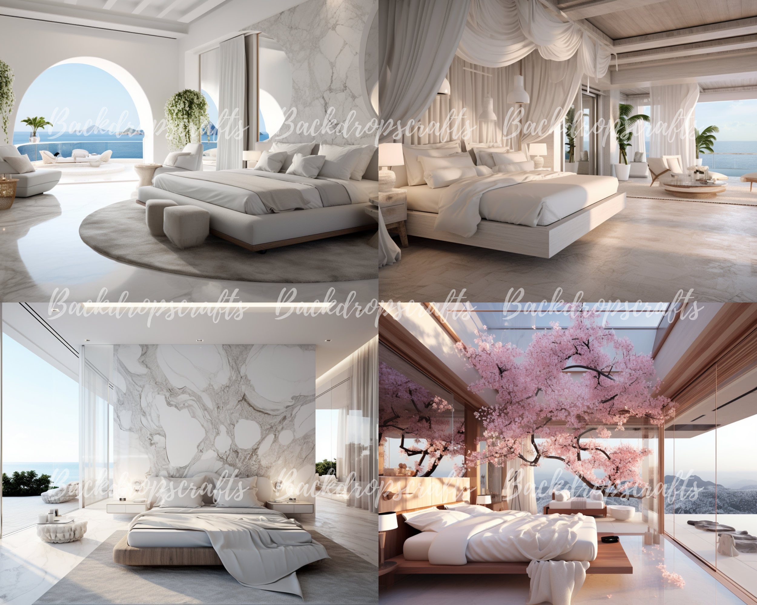 Digital Zoom Background, 16 Virtual White Villa Background, Microsoft ...