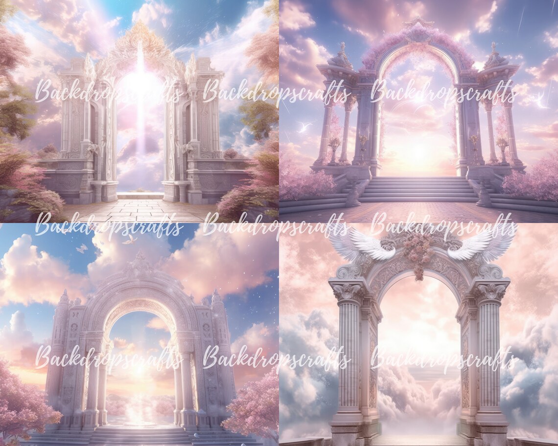 16 X Heavens Gate Digital Backdrop Stairway to Heaven - Etsy