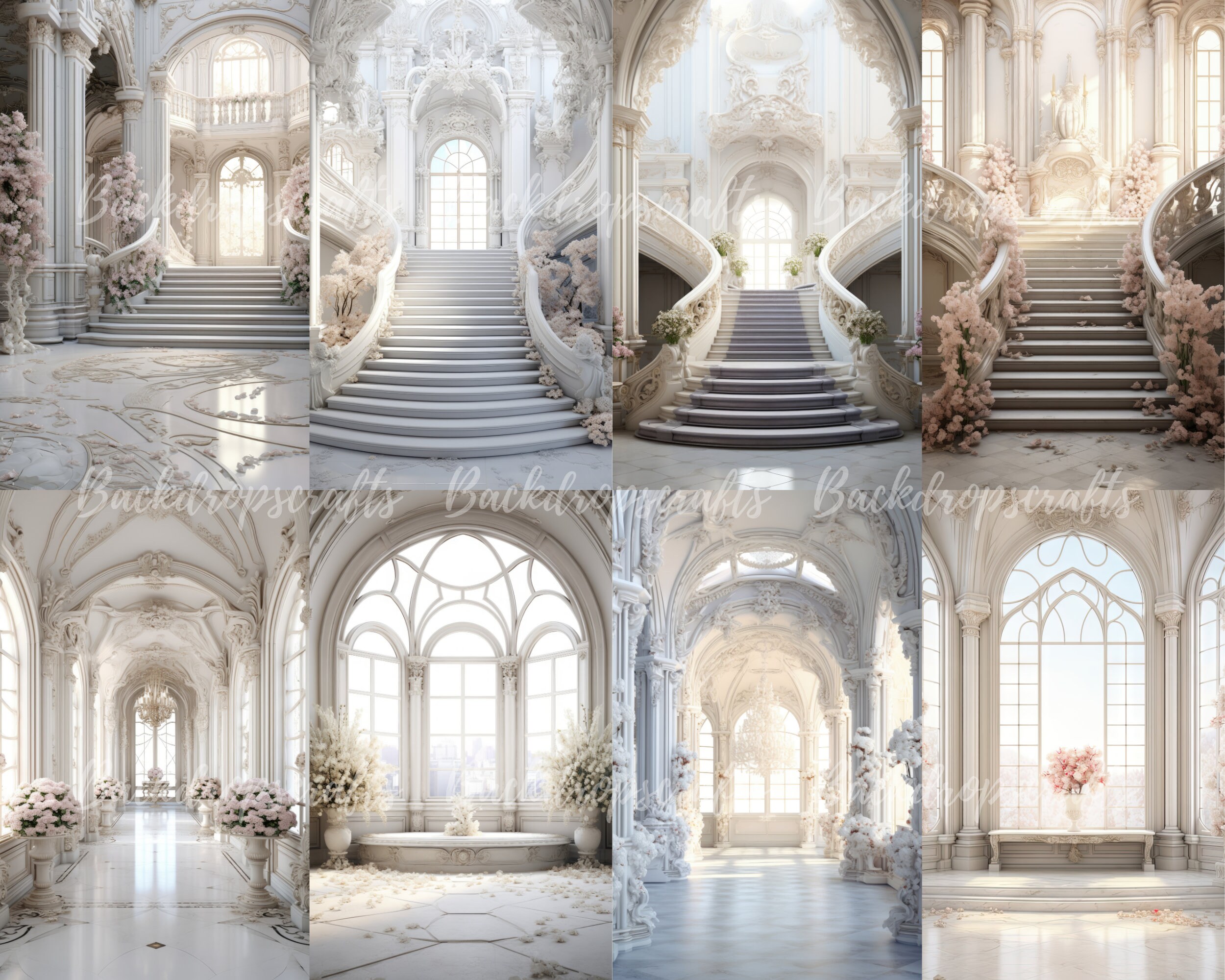 16 Digital Backdrops Elegant White Room Backgrounds - Etsy