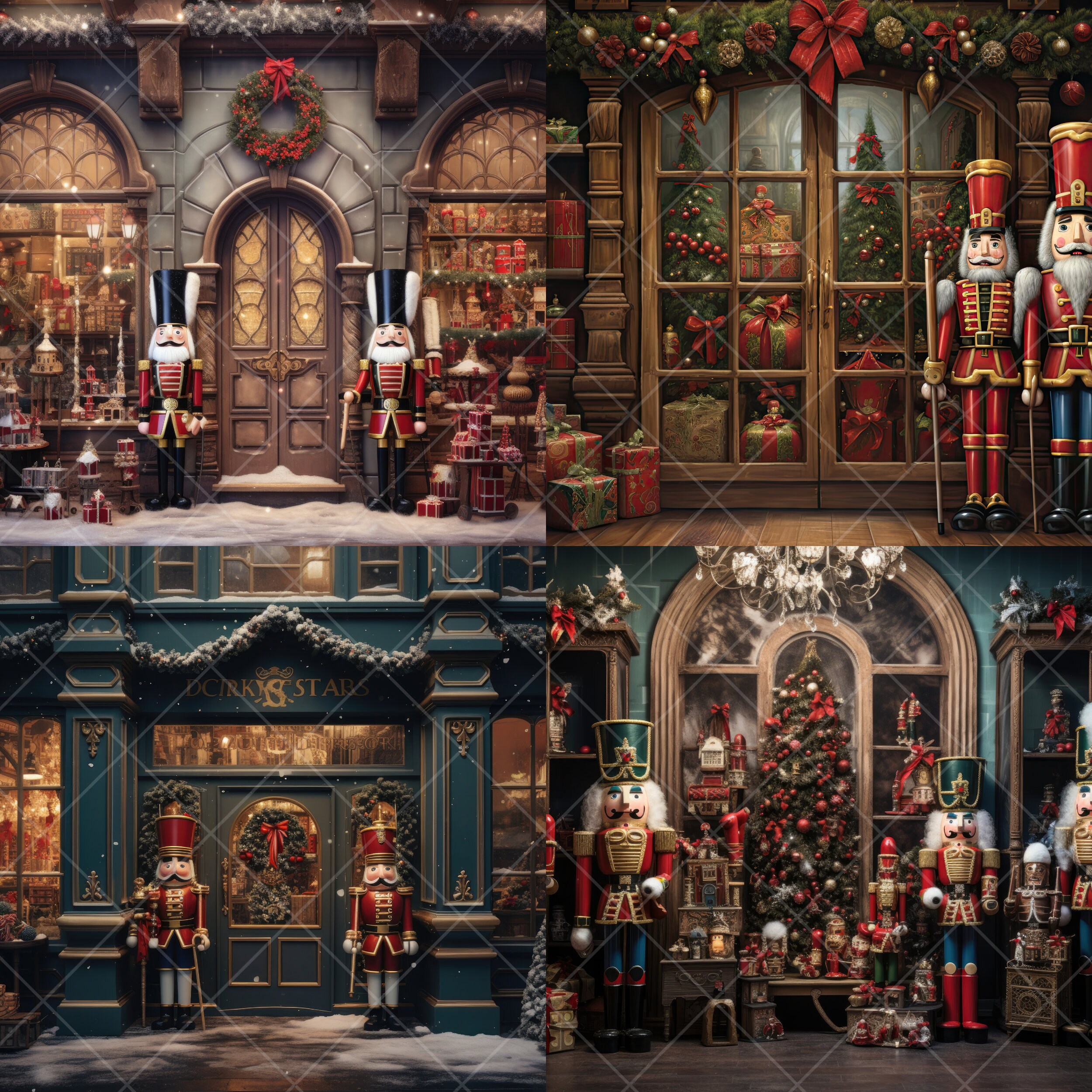 16 Christmas Nutcracker Digital Backdrops, Christmas Eve Backgrounds ...