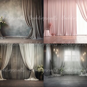 24 Maternity Floral Digital Backdrops, Stunning Maternity Photoshoot ...