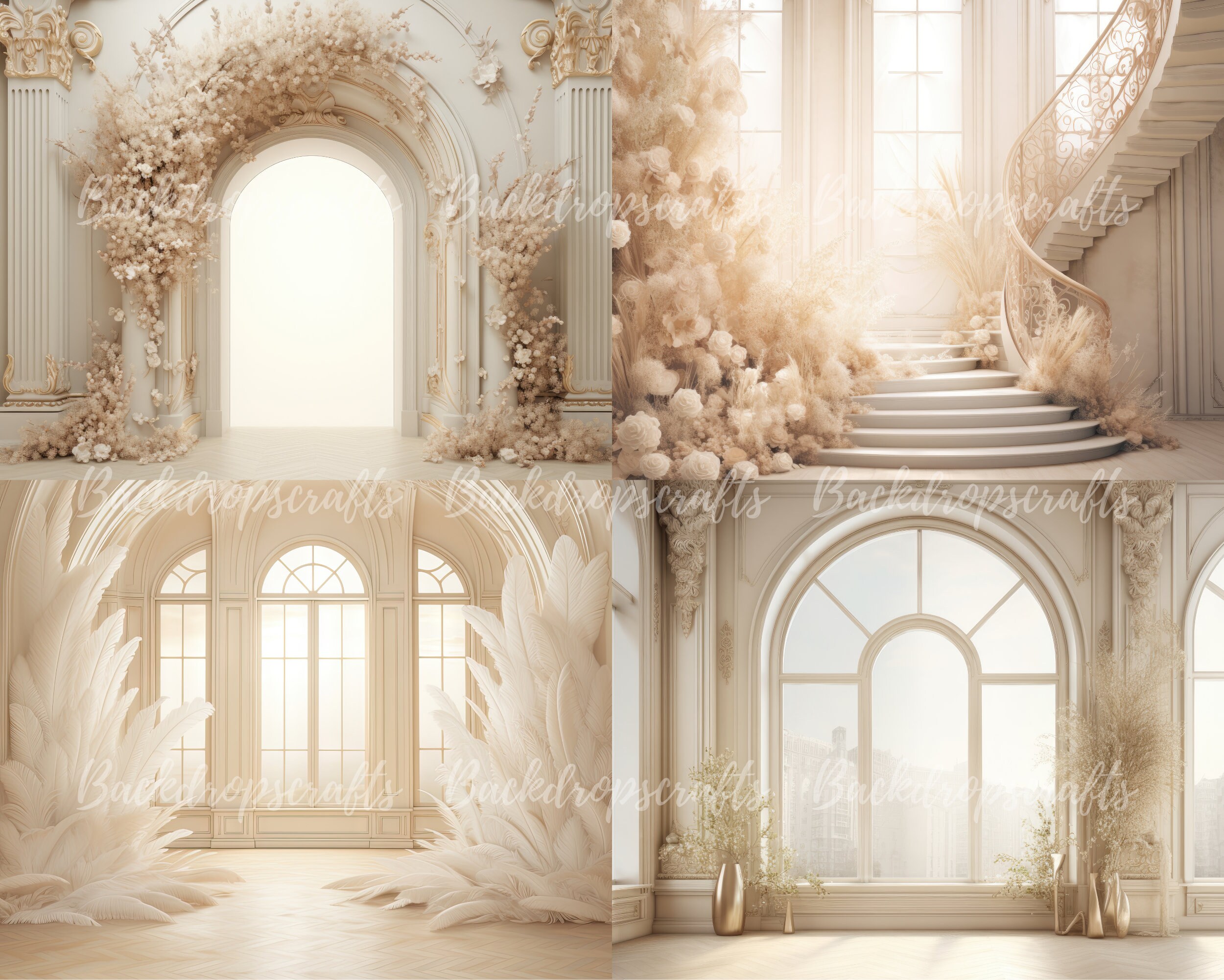 16 Boho White Rooms Digital Backdrops Stunning White Room - Etsy