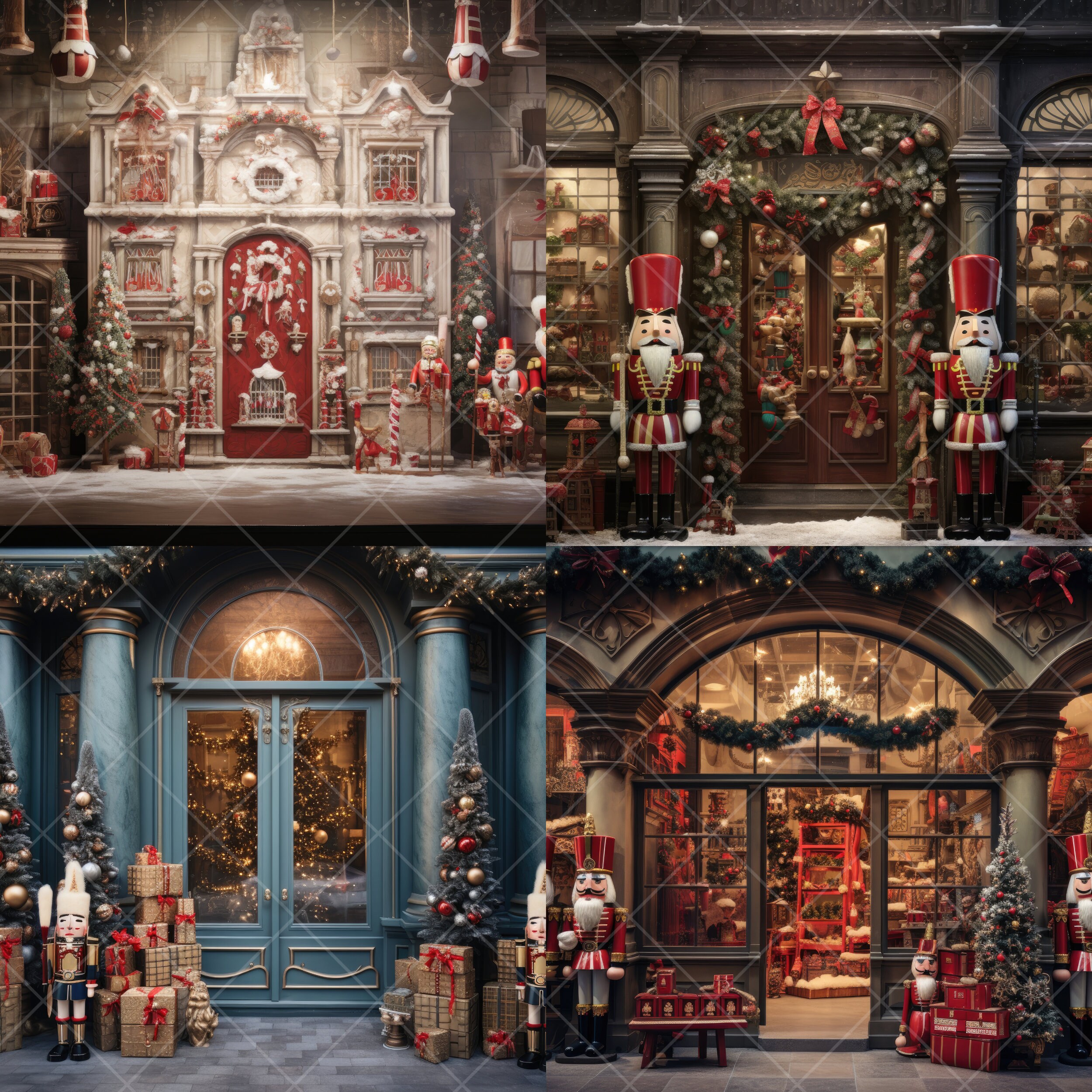16 Christmas Nutcracker Digital Backdrops, Christmas Eve Backgrounds ...