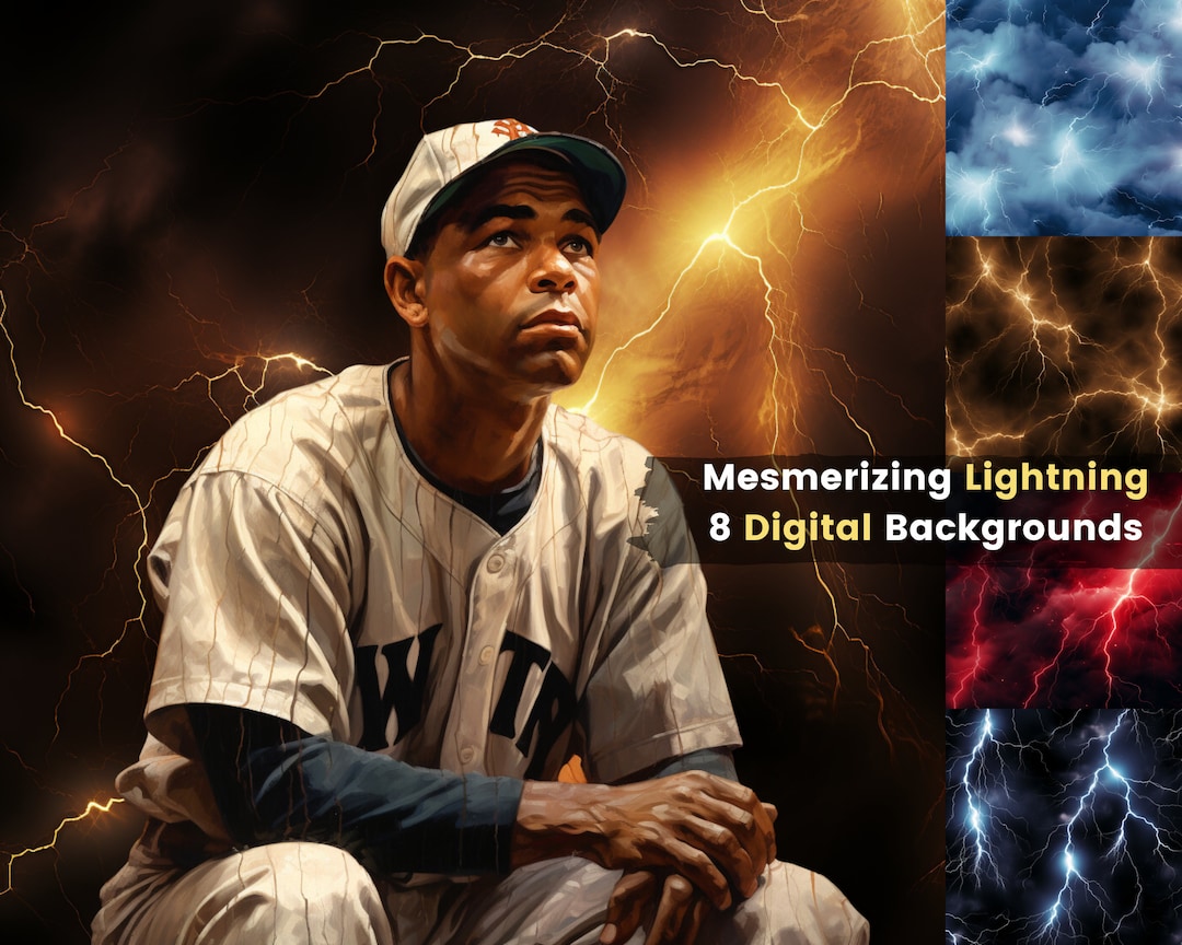 Lightning Digital Backdrops, 8 Superhero Background Overlays, Sports ...