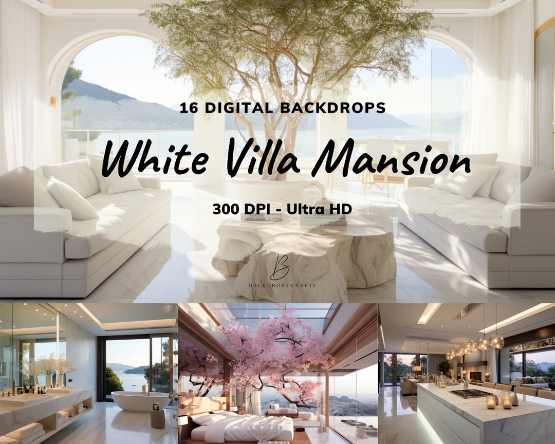 Digital Zoom Background, 16 Virtual White Villa Background, Microsoft ...