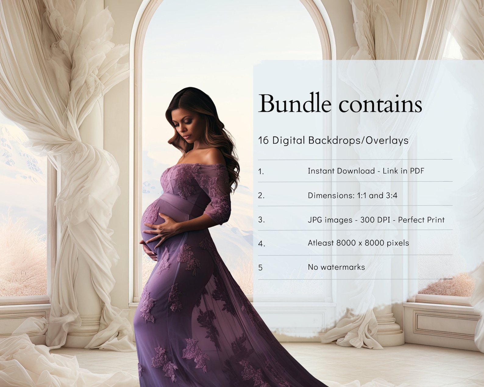 16 Boho White Rooms Digital Backdrops, Stunning White Room Backgrounds ...