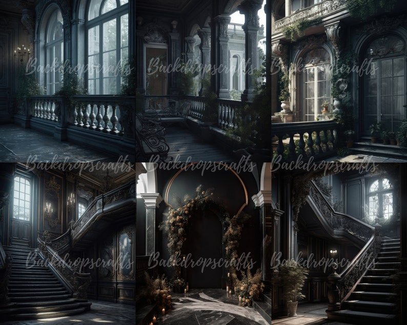 30 Digital Backdrops Elegant Dark Room Photoshop Overlays - Etsy