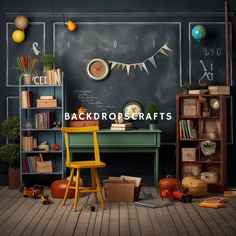 Back to School Digital Backdrops Middle School Backgrounds - Etsy
