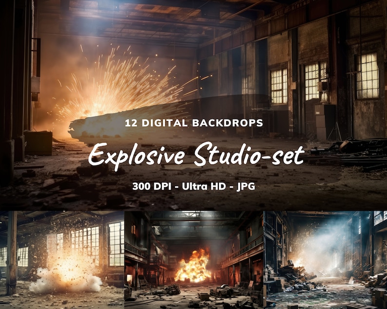 Explosive Studio Room Digital Backdrop | 12 Oppenheimer Themed ...