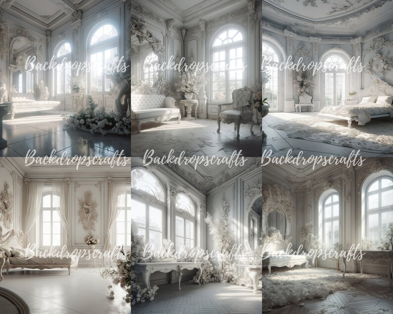 30 Digital Backdrops Stunning White Room Photoshop Overlays - Etsy