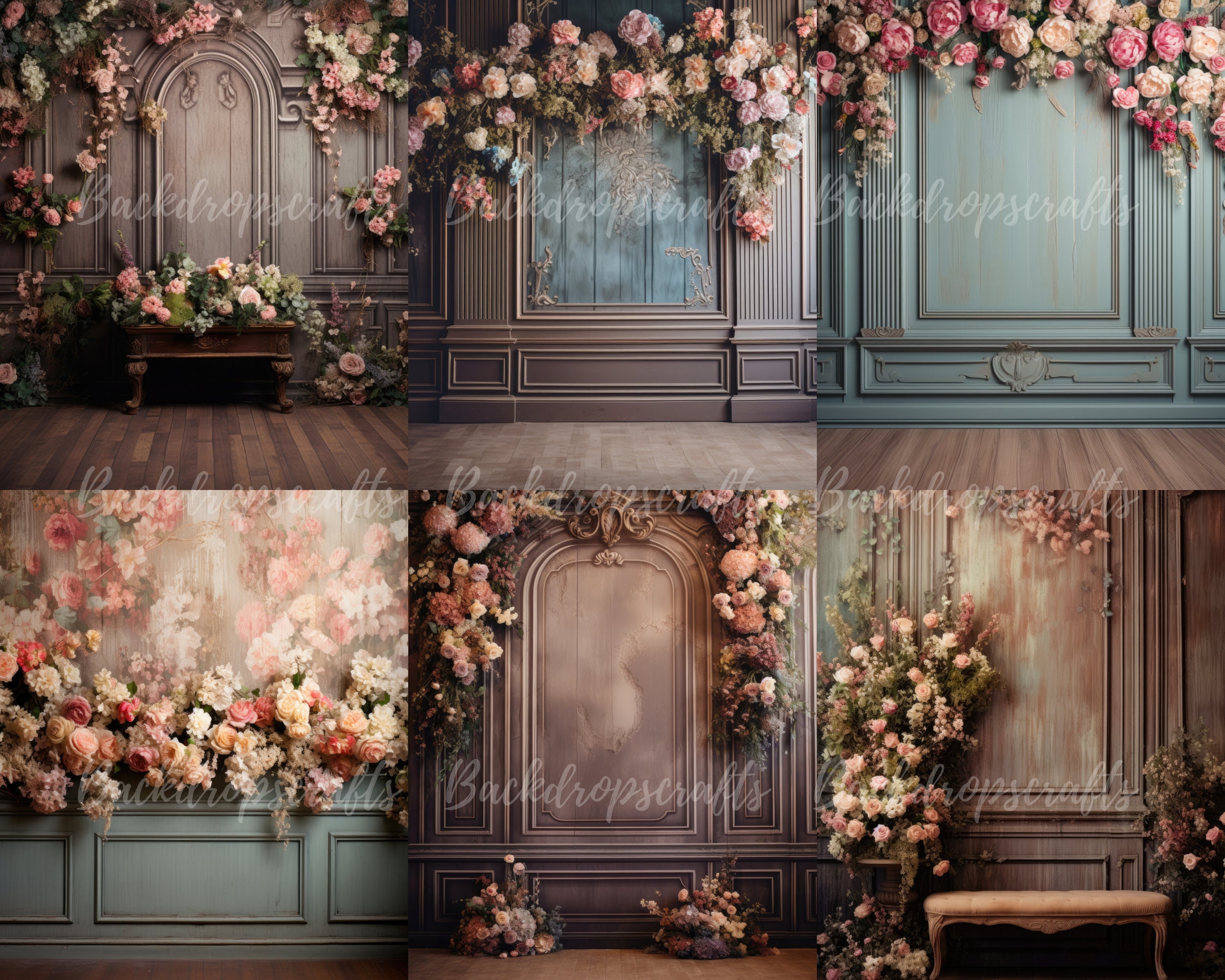 30 Fine Art Digital Backdrops Boho Floral Room Fine Art - Etsy